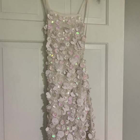 ASOS | Dresses | Asos Backless Mini Dress In 3d Embellished Floral In ...